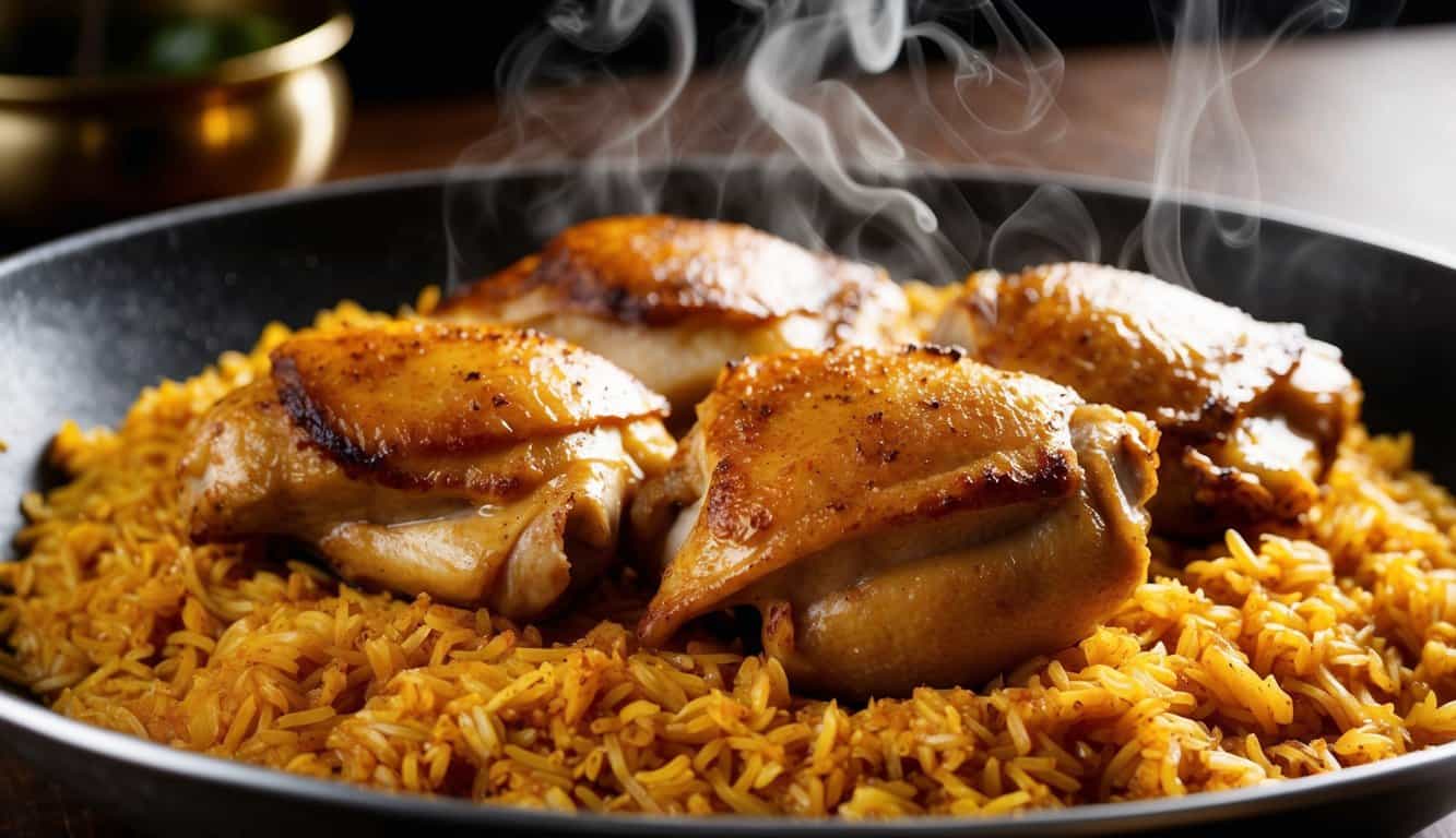 טבית עם פרגיות ואורז מתובל בתנור